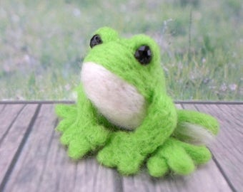 Needle felted frog | Etsy