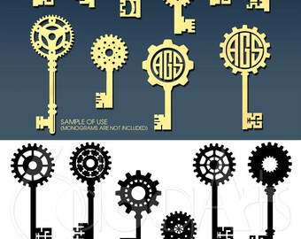 Skeleton key clipart | Etsy