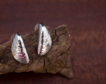Mussel shell earring | Etsy