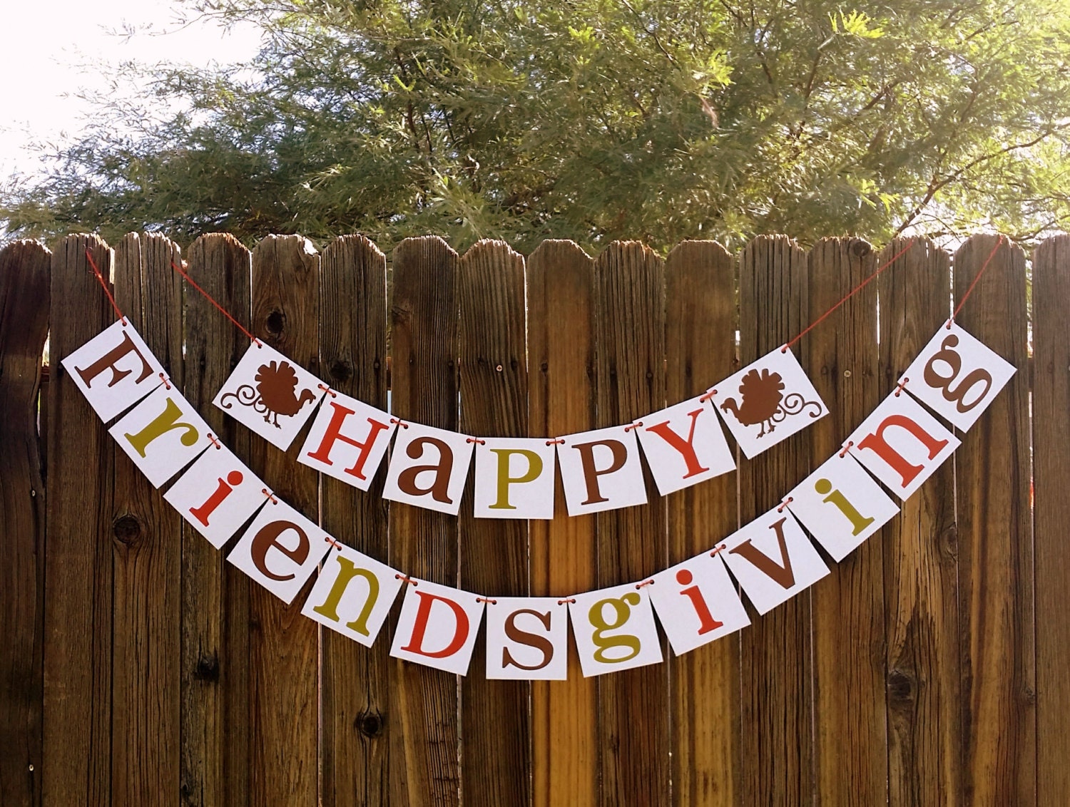 Thanksgiving Decorations Banner Happy Friendsgiving Sign