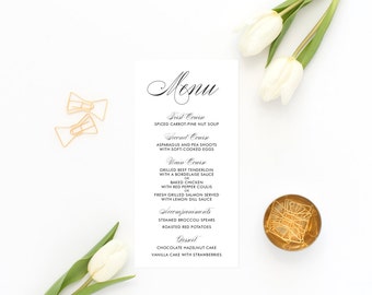Wedding menu cards | Etsy