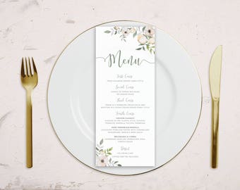 4x9 menu | Etsy