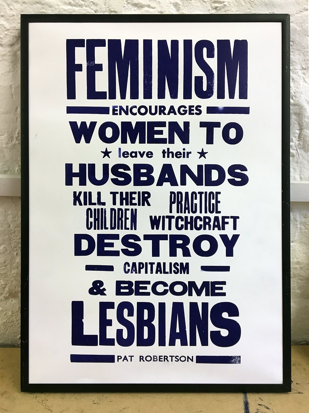 Letterpress poster Feminism
