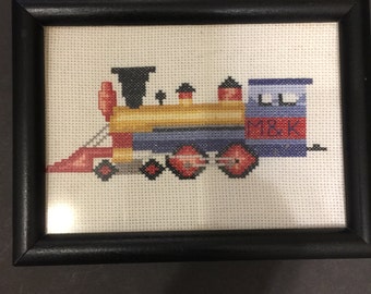 Train cross stitch | Etsy