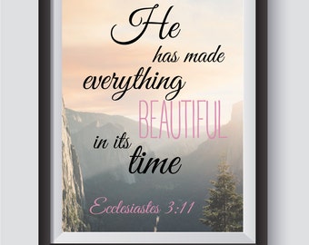 Ecclesiastes 3 11 | Etsy