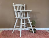 Wooden high chair | Etsy