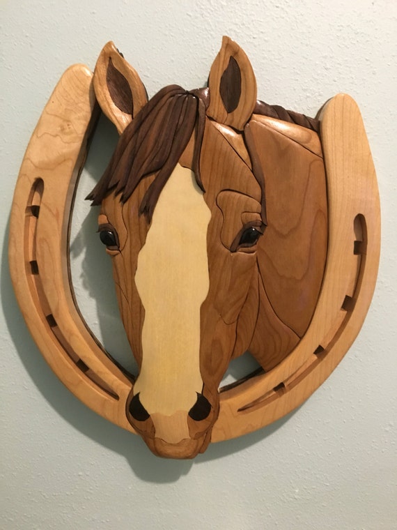 Items similar to Horse Head Intarsia on Etsy