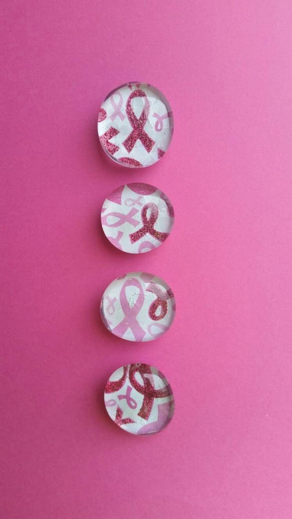 Breast Cancer Ribbon Magnet Set