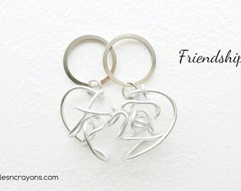 Unique friendship keychain related items | Etsy