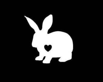 Rabbit car decal | Etsy