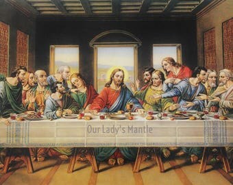 Religious tablecloth | Etsy