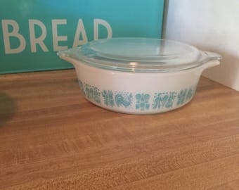 PYREX Butterprint Casserole Dish Lid Turquoise