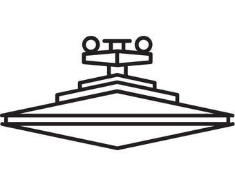 Star destroyer decal | Etsy