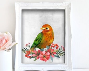 Bird artwork | Etsy