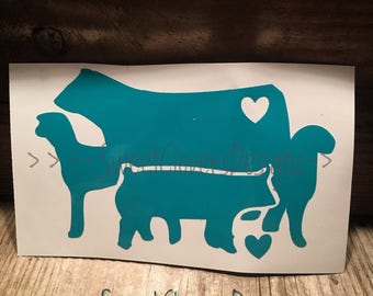 Show lamb decal | Etsy