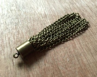 Copper chain tassel | Etsy