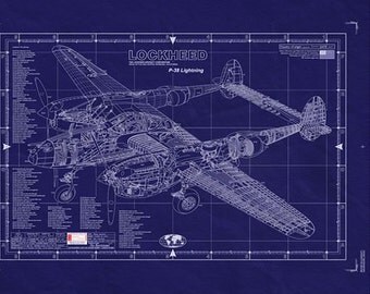 P38 lightning | Etsy