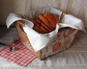 Wooden bread basket | Etsy