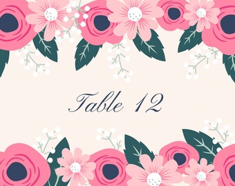 Custom table numbers | Etsy