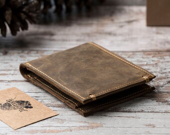 Mens leather wallet | Etsy