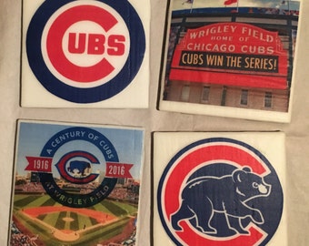 Chicago cubs coaster | Etsy