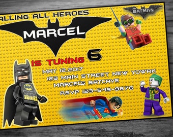 Lego batman invitations – Etsy