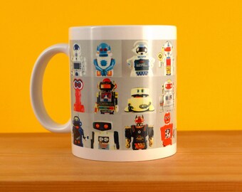 Robot mug | Etsy
