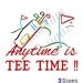 Tee Time Machine Embroidery Design