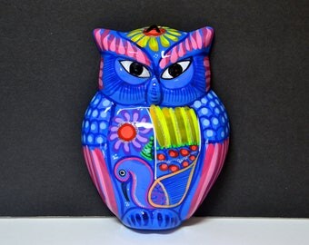 Painted ceramic owl | Etsy