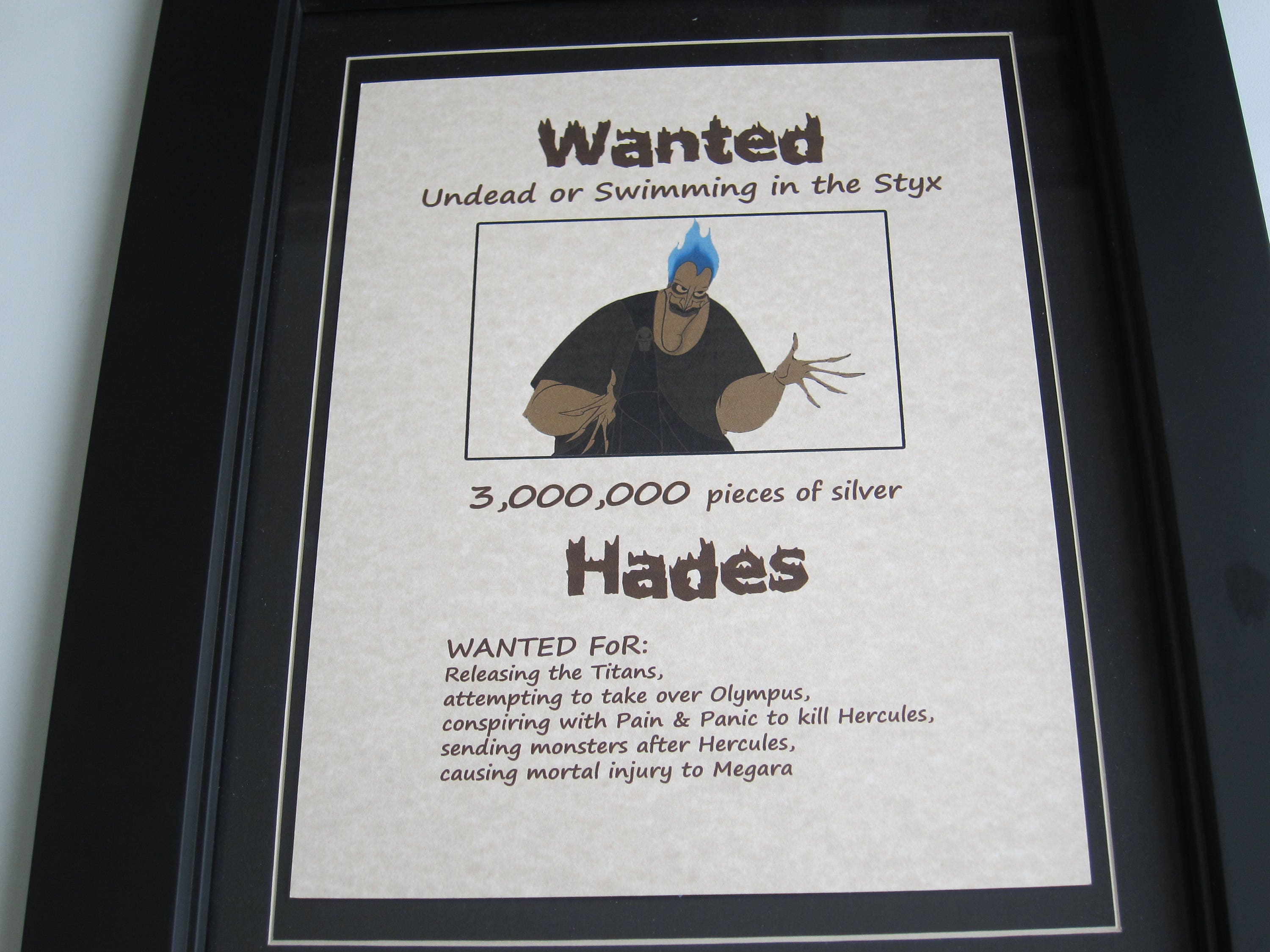 Hades Hercules Wanted Poster