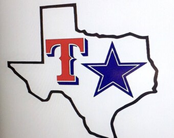 Texas rangers decal | Etsy