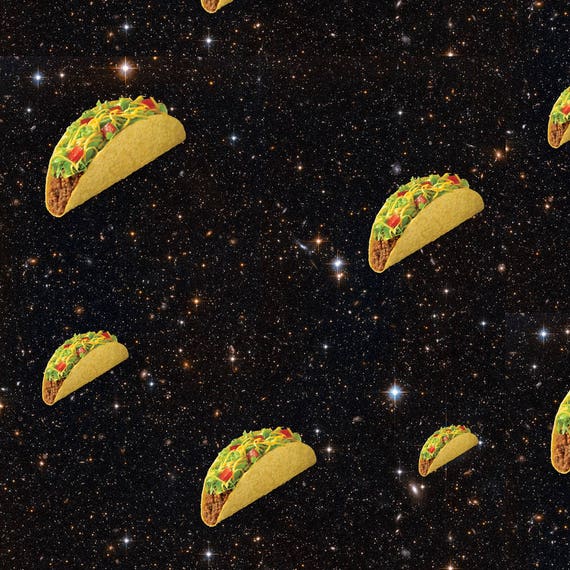 Taco Galaxy Fabric Space Taco By Sewoeno Taco Space Galaxy