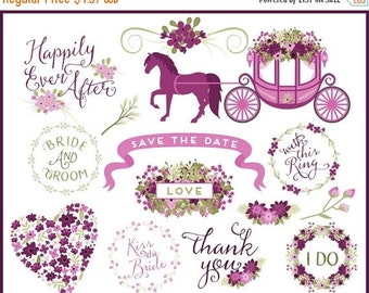Valentine Flowers Wedding Clip Art Flower Clip by KellyJSorenson