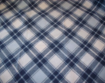 Plaid fleece fabric | Etsy