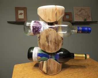 Log wine rack | Etsy
