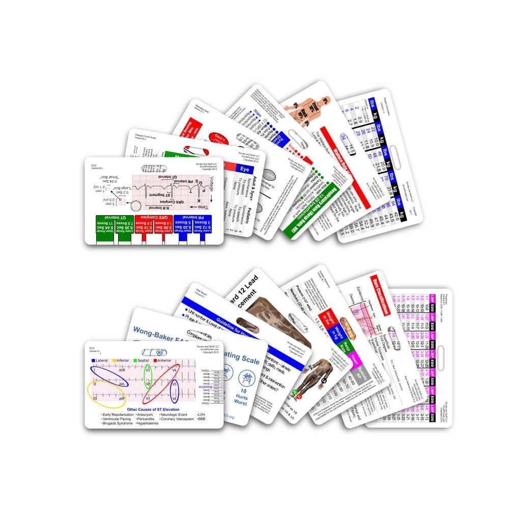 Complete EMS Horizontal Badge Card Set 13 Cards for ID