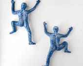 Climbing Figure metal wall art abstract art wire mesh