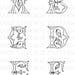 FRENCH ALPHABET STENCIL Large Letter M Monogram Initial