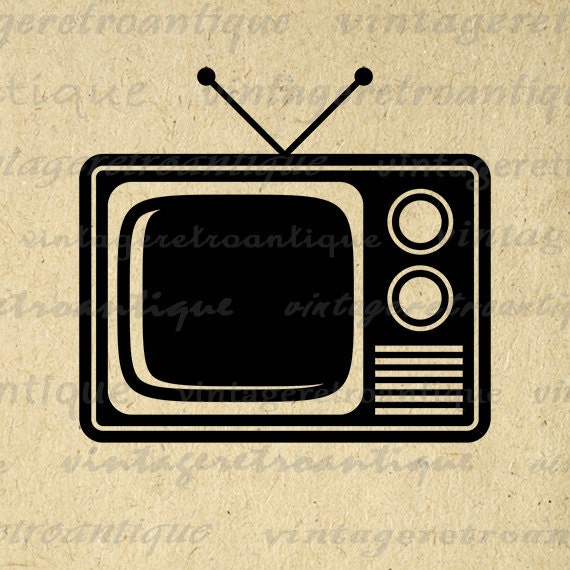 Digital Printable Television Graphic by VintageRetroAntique