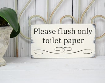 Toilet paper sign | Etsy