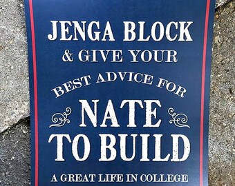 Jenga guest book | Etsy