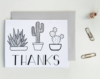 Cactus note cards | Etsy