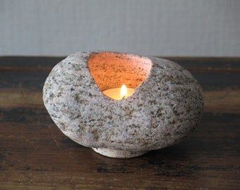 Stone candle holder | Etsy