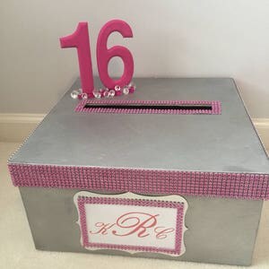Sweet 16 card box | Etsy