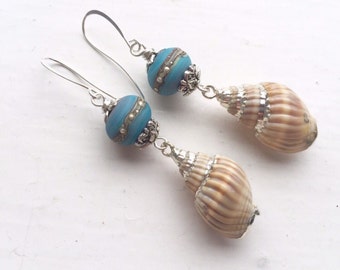 Sea shell earrings | Etsy