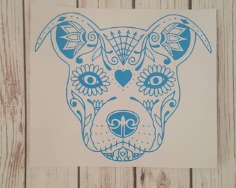 Sugar skull dog | Etsy