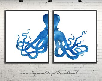 Octopus print | Etsy