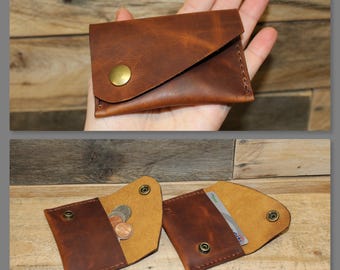 Leather coin pouch | Etsy