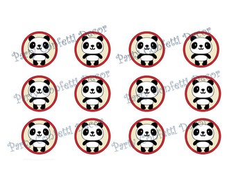 Panda toppers | Etsy