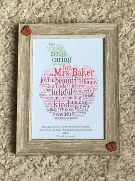 Word Cloud Shape 5x7 framed Typography Framed Word Art Print